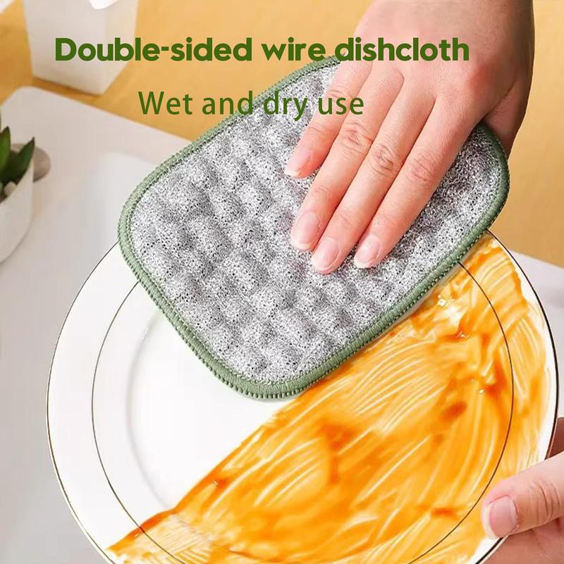 Silver thread double-sided cleaning cloth - Reusable – derozo.shop
